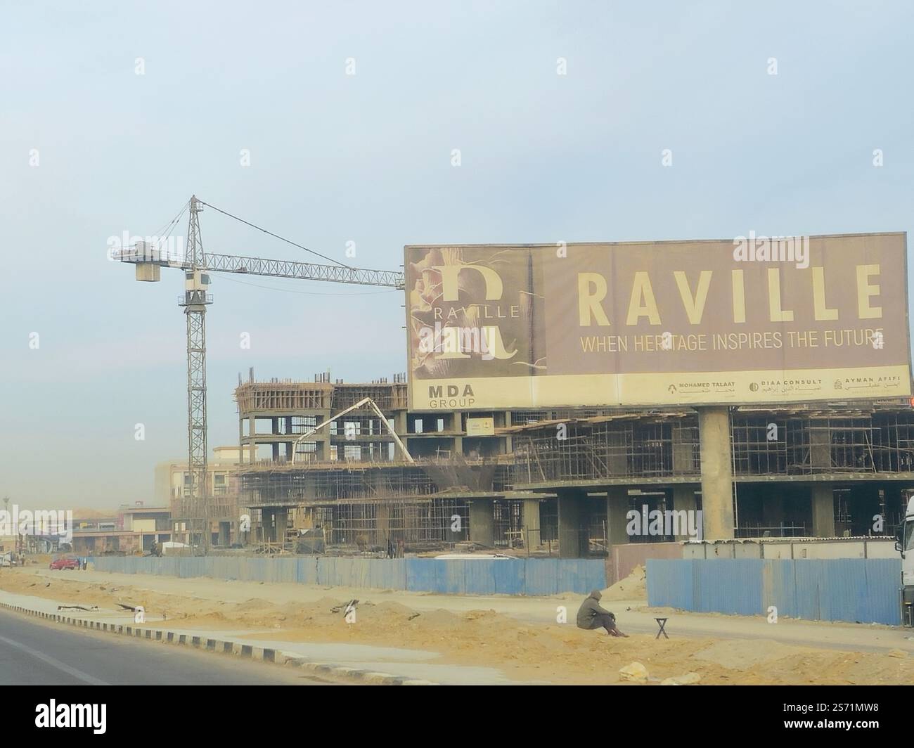 Cairo, Egypt, January 4 2025: A new high rise of residential apartments ...