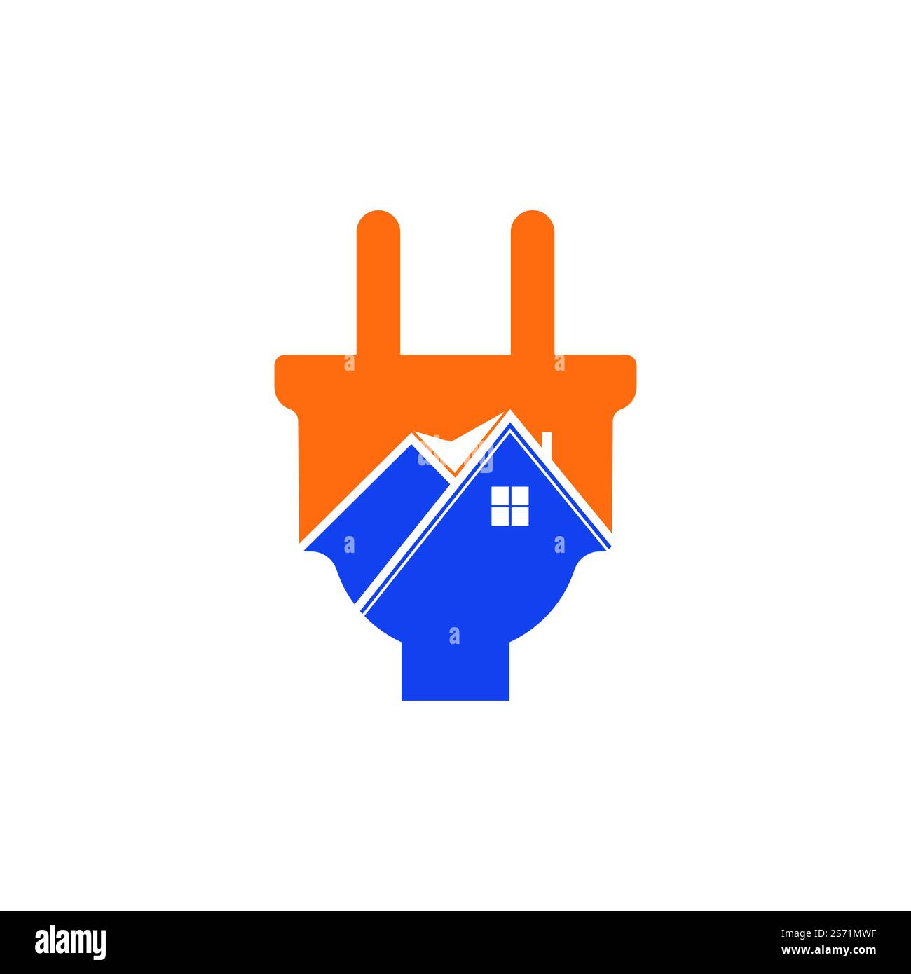 Home power cord logo vector design. House and electric plug vector icon ...