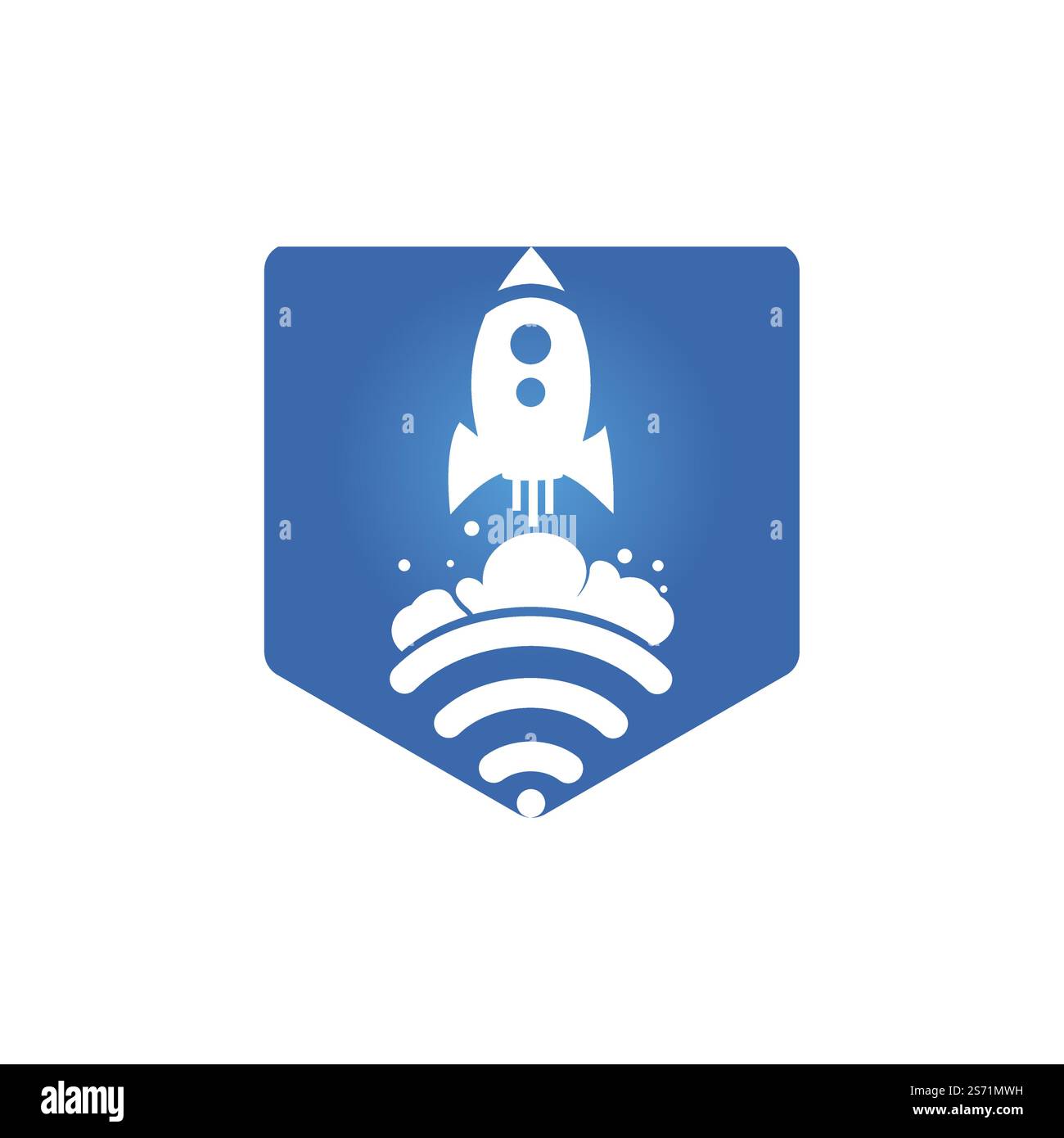 Wifi Rocket vector logo design. Wifi signal symbol and rocket design ...