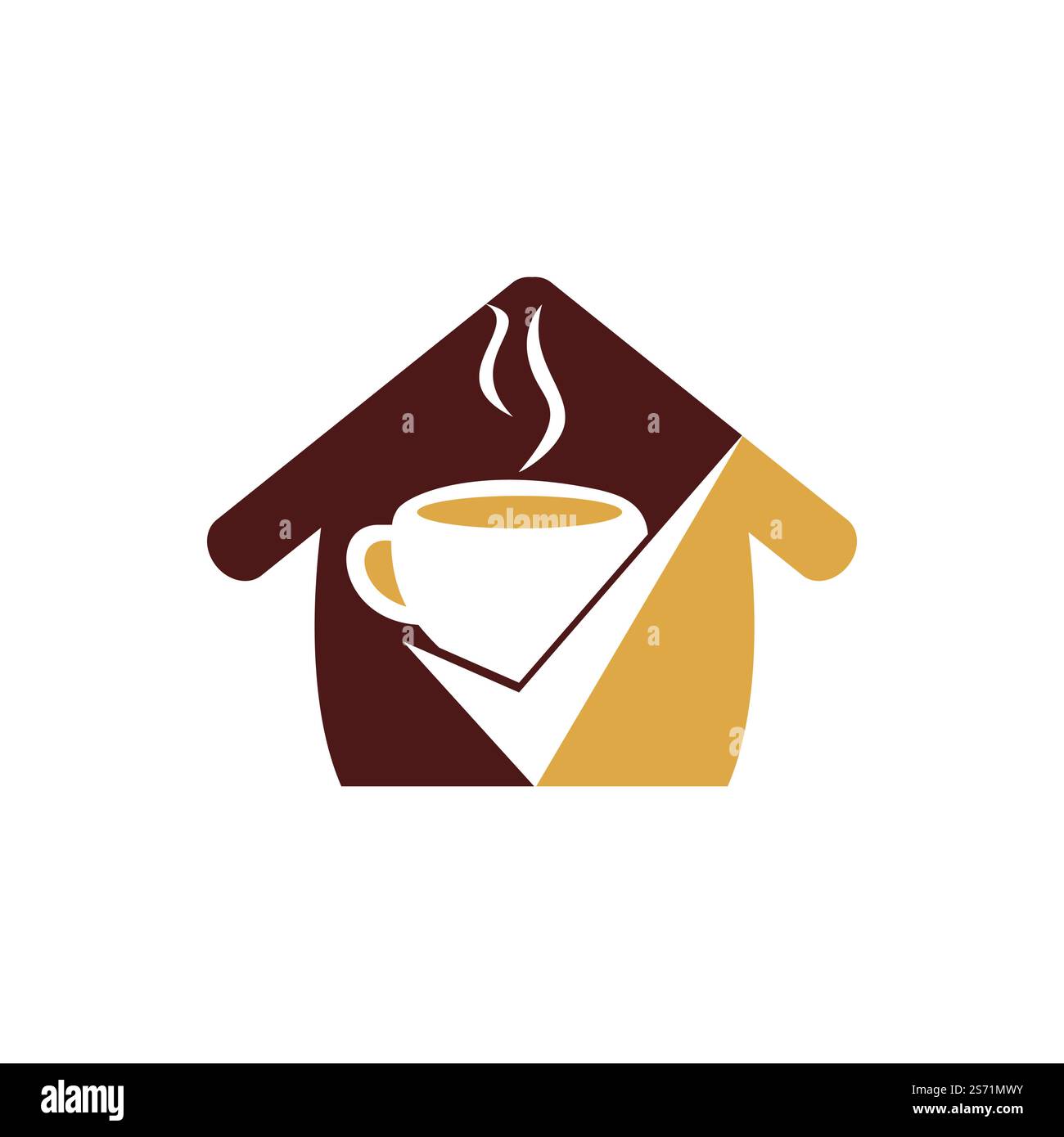 Coffee Check vector logo design. Coffee cup with a check mark Stock ...