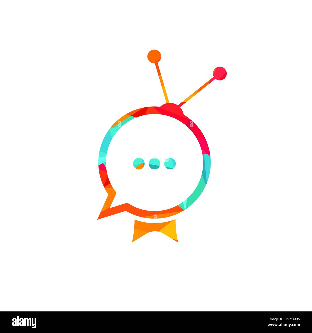 Chat TV logo template design. Talk show logo design concept Stock ...