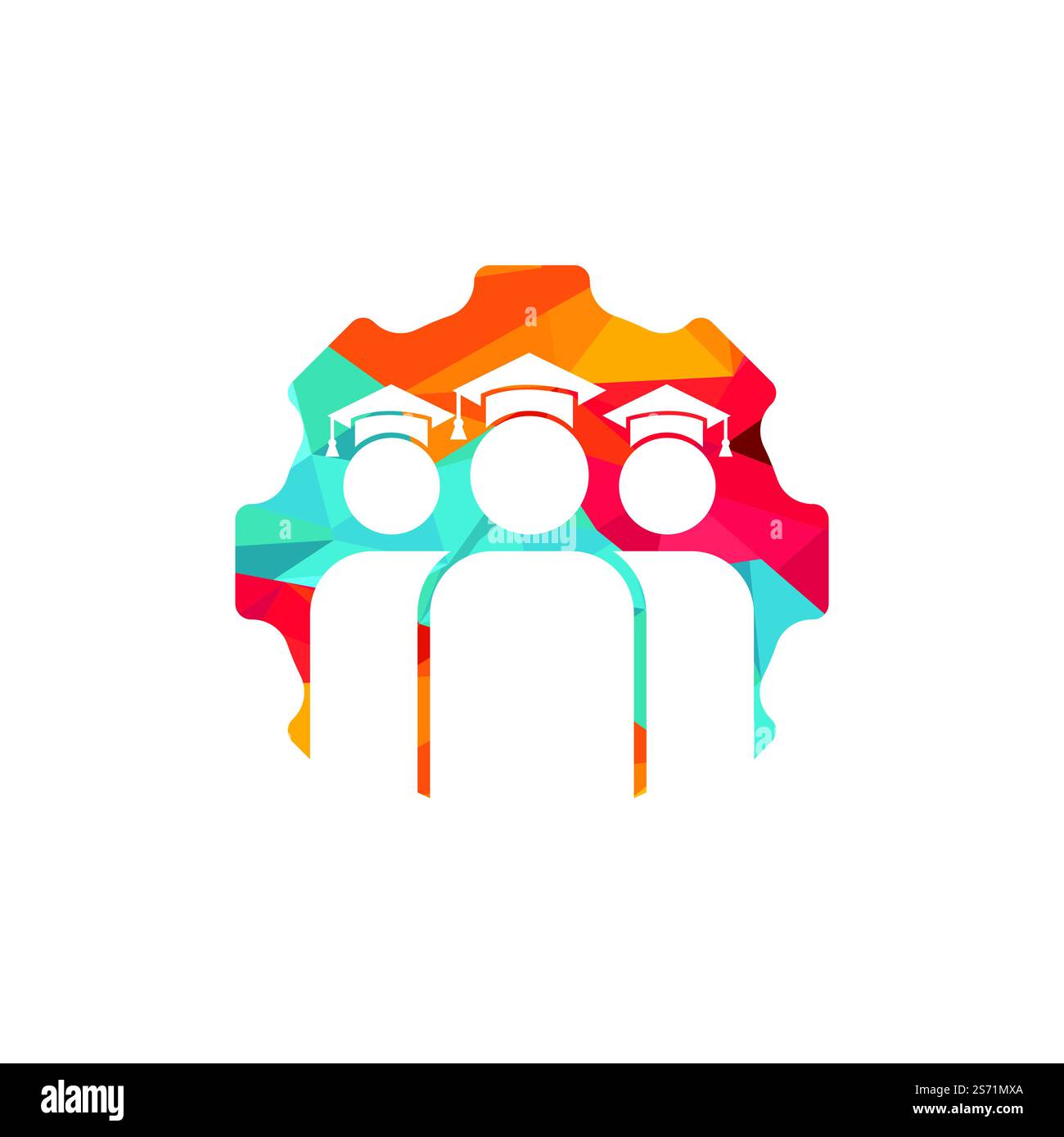 Student gear vector logo template. Graduation Engineer logo symbol or ...