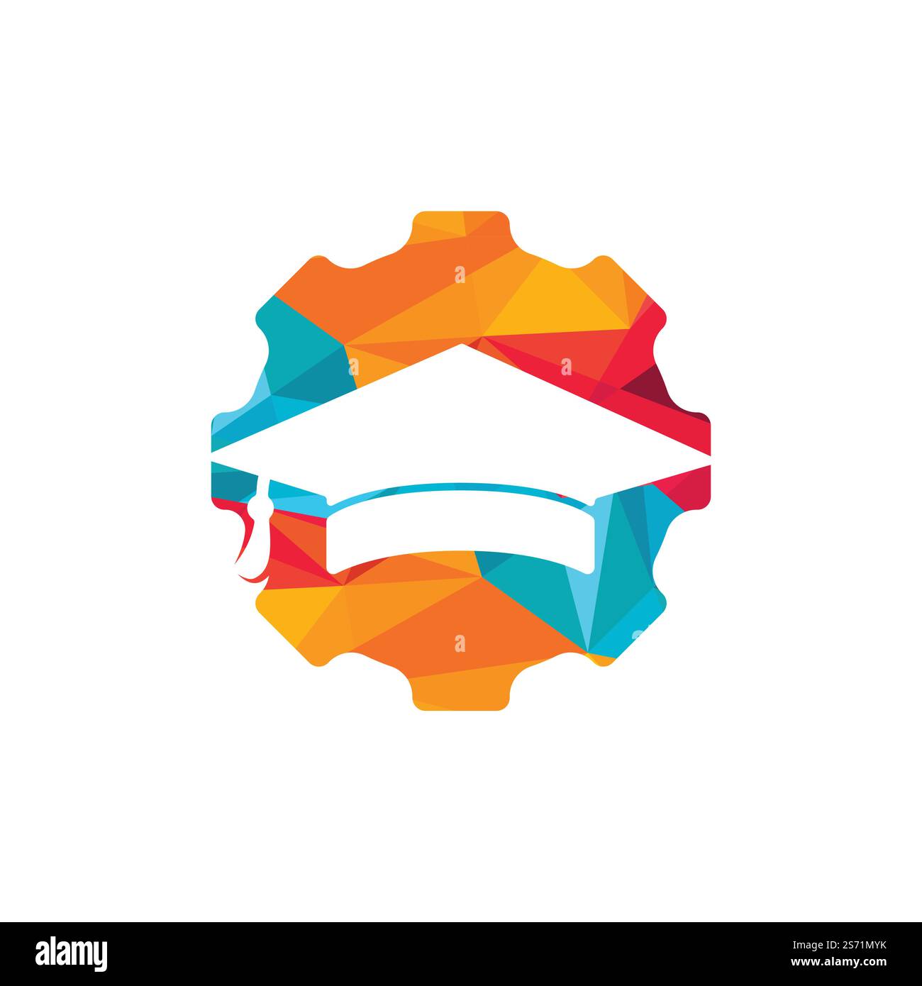 Industrial engineering education vector logo design. Student gear ...