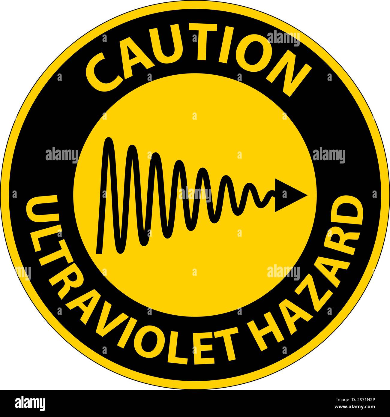Caution Ultraviolet Light Hazard Label On White Background Stock Vector ...