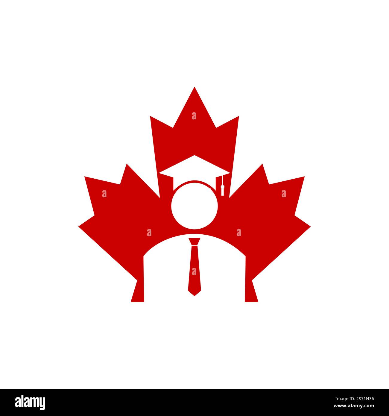 Canada education logo design. Maple leaf and graduation student logo ...