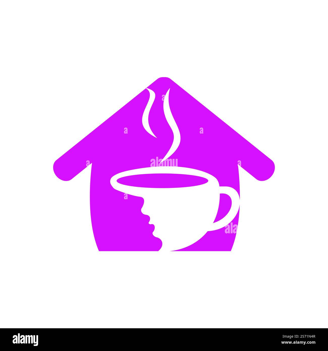 Coffee cup with women face logo vector. Coffee shop logo design Stock ...