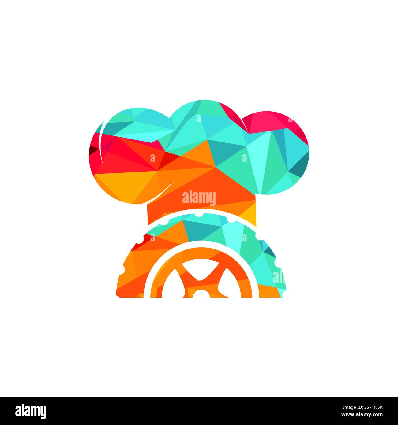Meals on wheels logo concept. Tire and chef hat icon Stock Vector Image ...