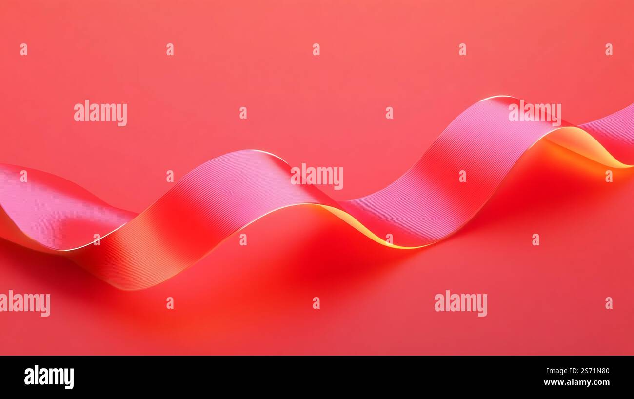 Vibrant Glowing Ribbon Flowing in Elegant Twists and Curves,Abstract 3D ...