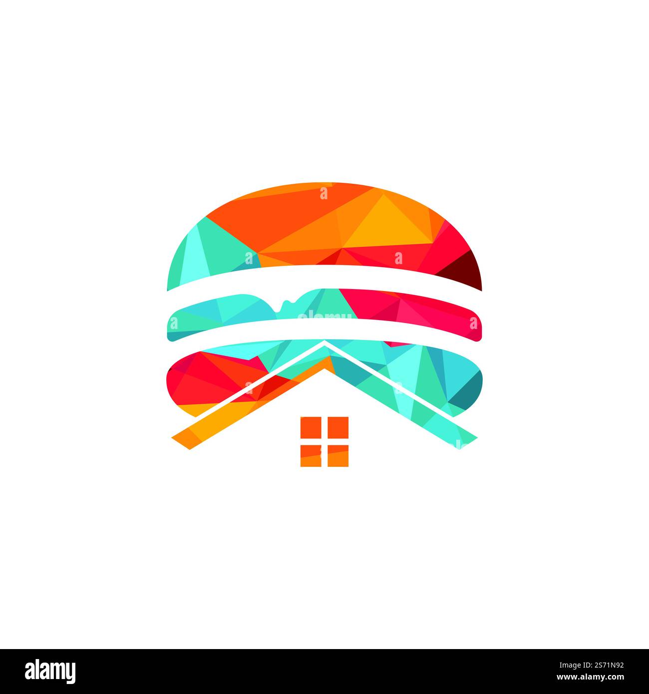 Burger house vector logo design. American classic burger house logo ...