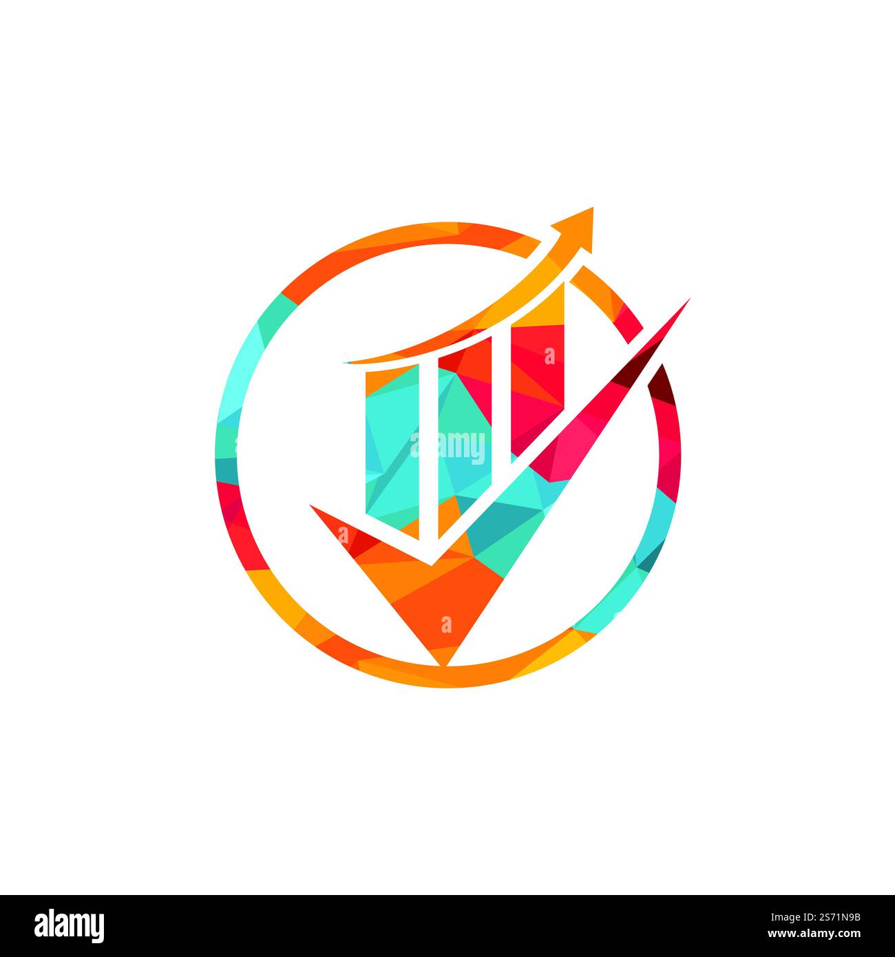 Stats check vector logo design template. Check mark for accounting ...