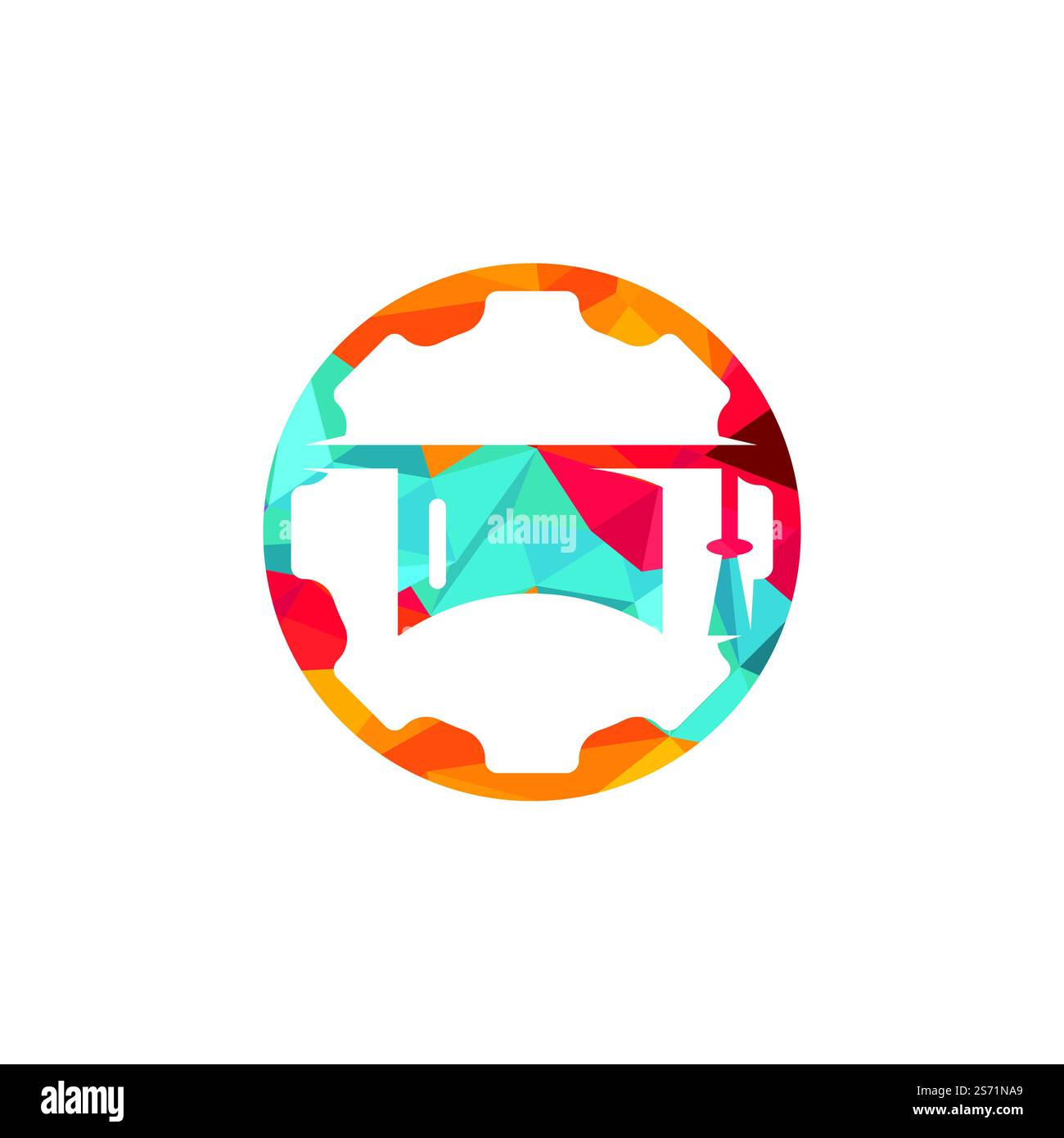 Industrial engineering education vector logo design. Student gear ...