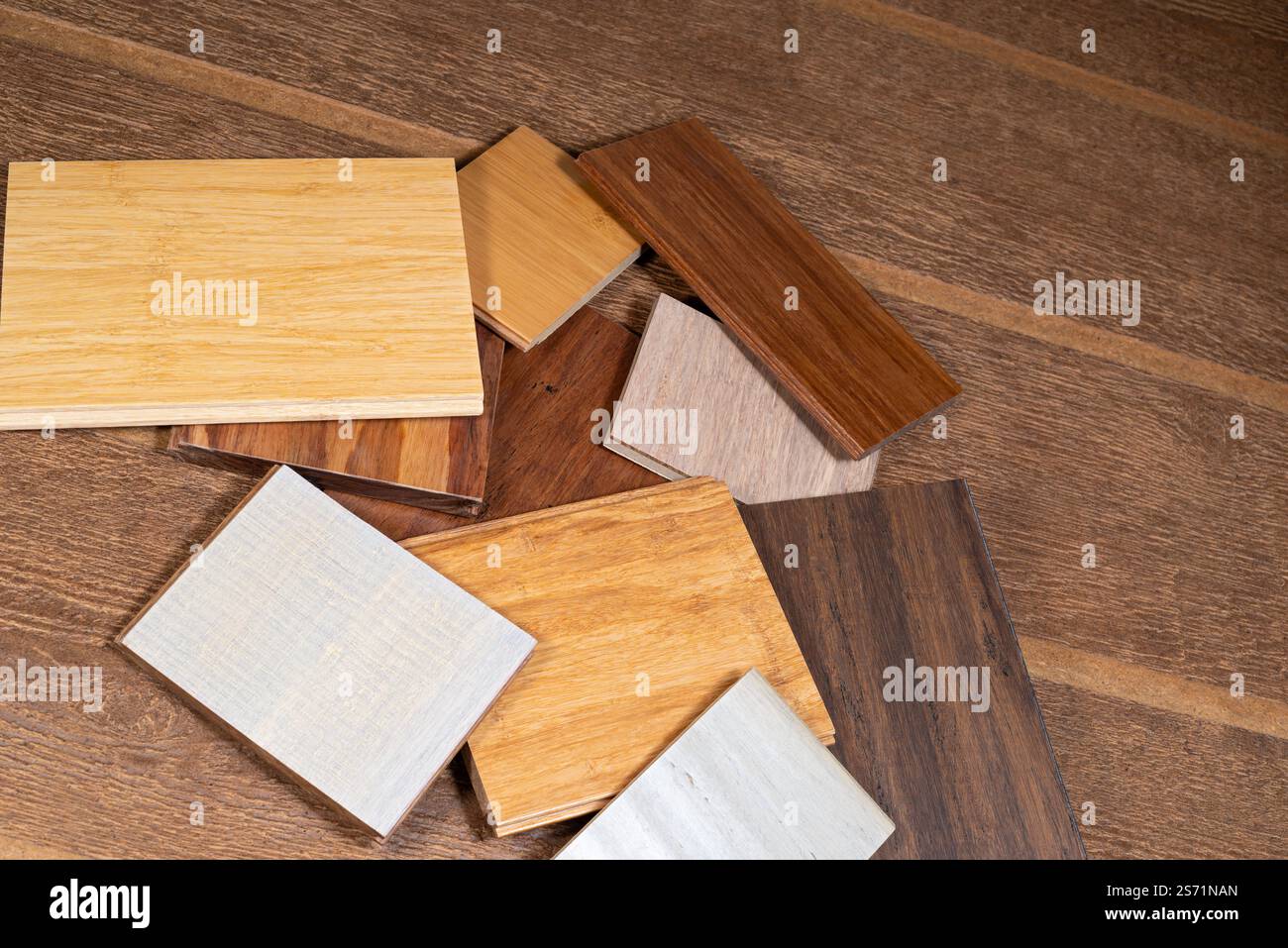 rectangular bamboo floor samples of different styles and finishes for ...