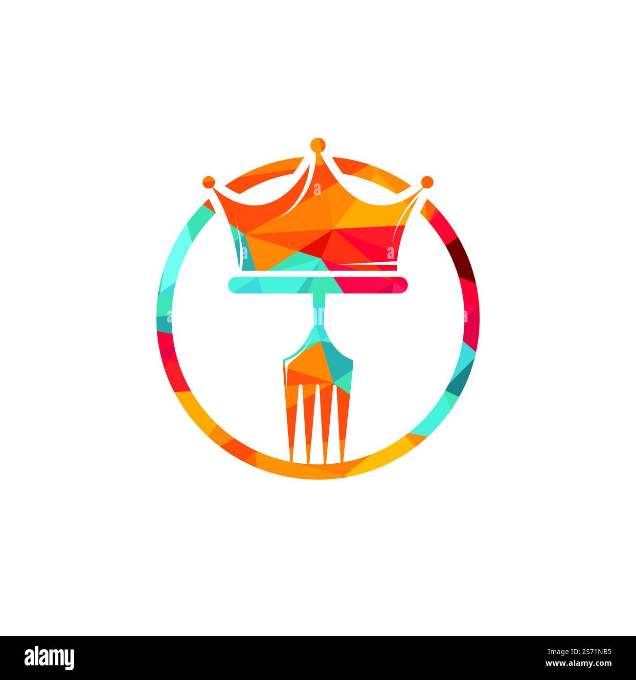 King Food vector logo design. Fork with crown for Restaurant logo ...