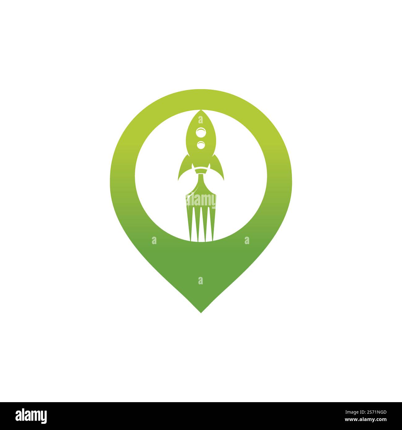 Rocket food with pin pointer icon logo design illustration. Fast food ...