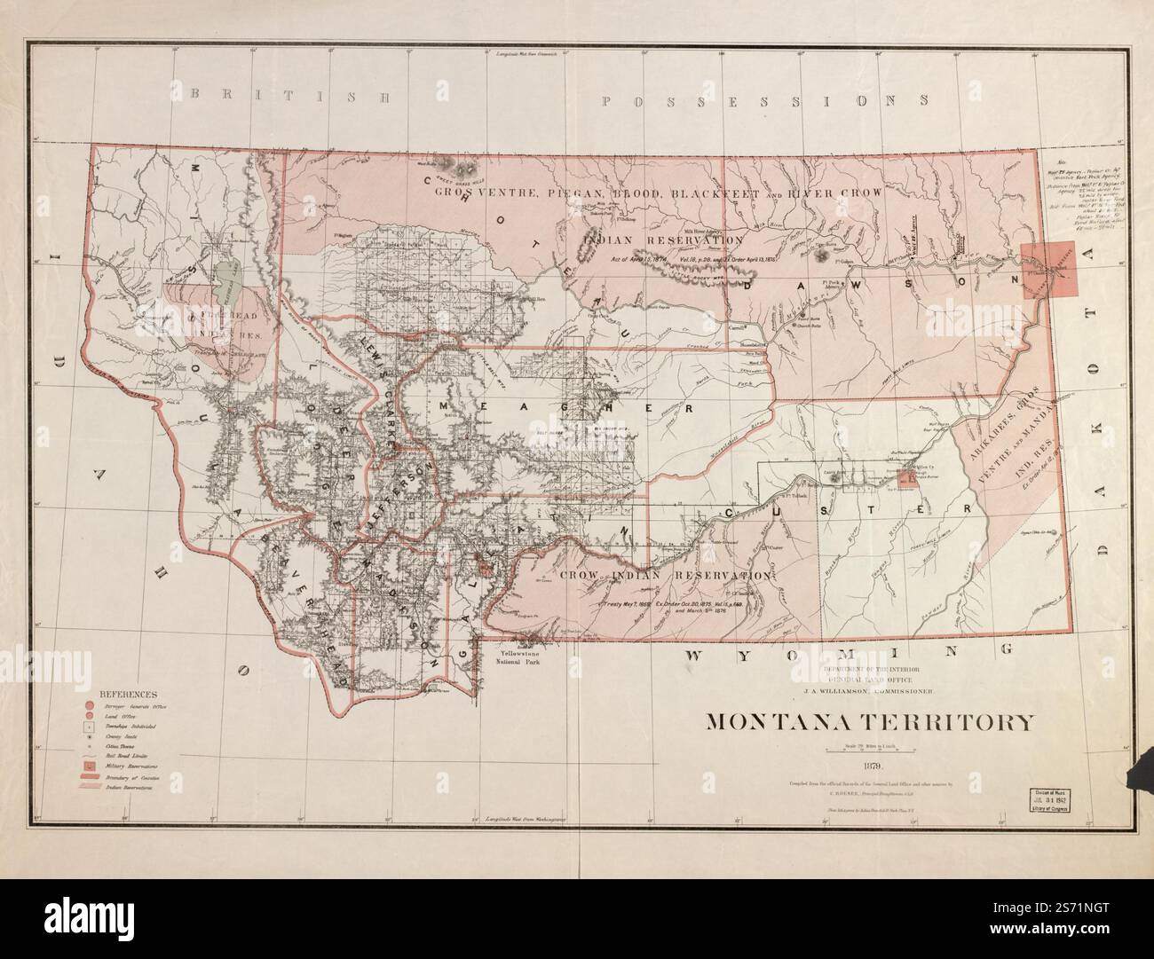 Montana territory 1879 by Roeser C. (Charles Stock Photo - Alamy