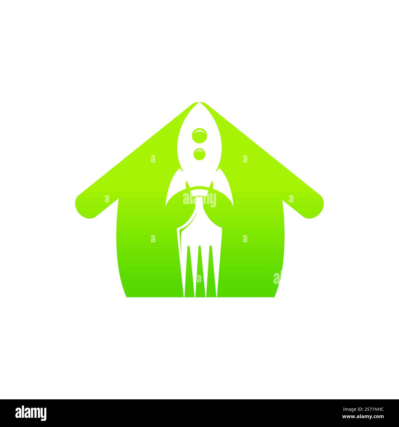 Rocket food with home icon logo design illustration. Fast food delivery ...