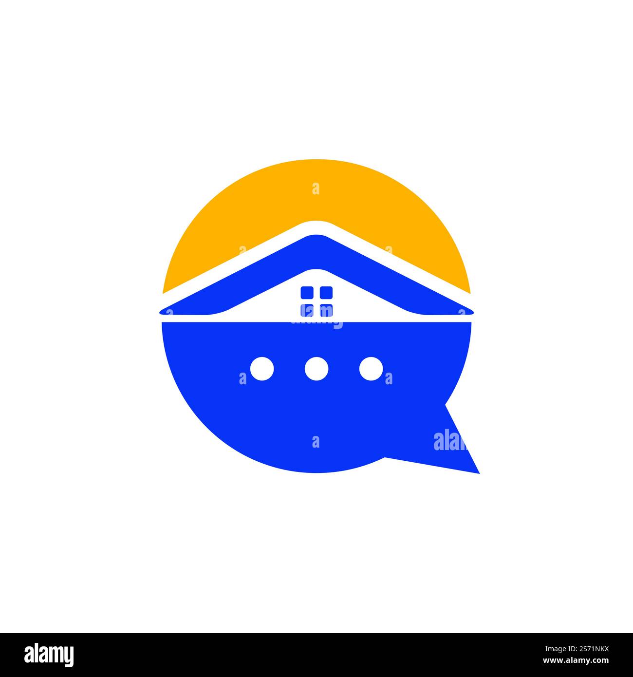 Chat home vector logo design. Online chat house vector logo design ...
