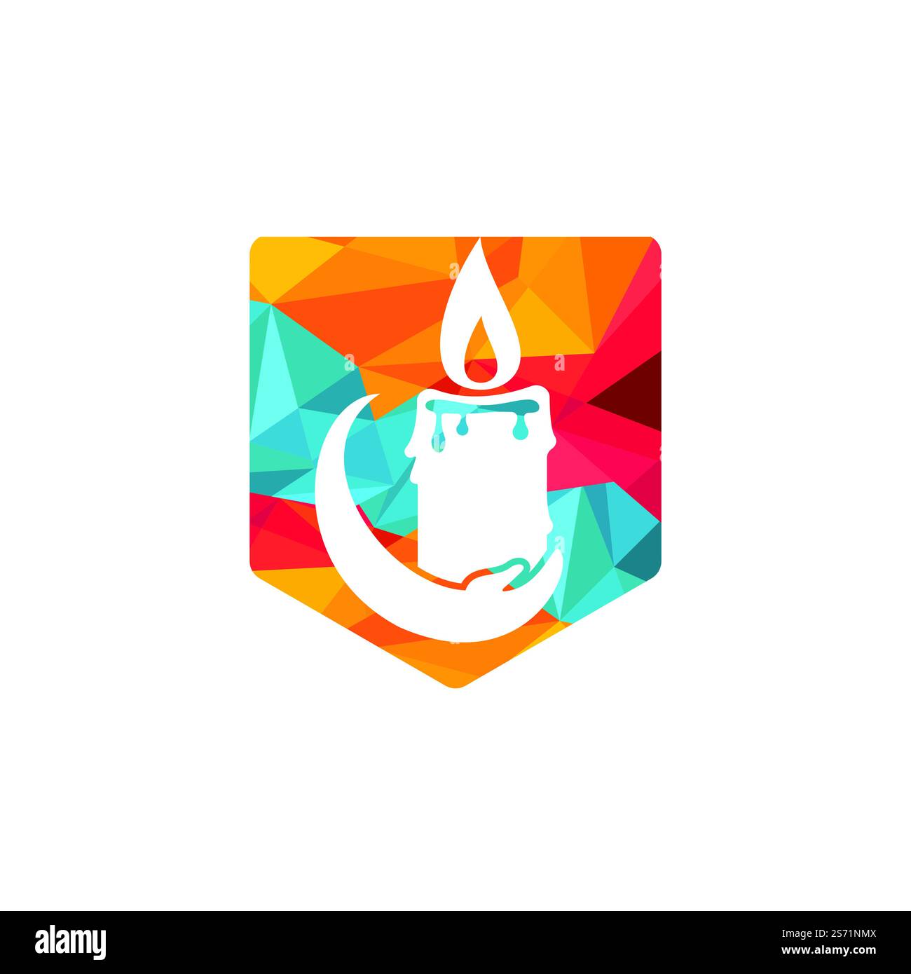 Candle light care vector logo design. Candle and hand icon design Stock ...