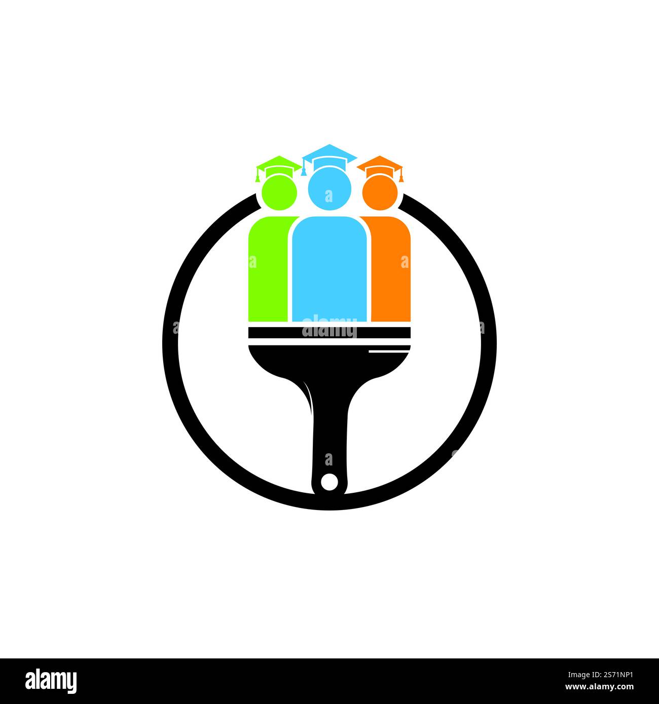 Art education vector logo design. Education paintbrush icon design ...