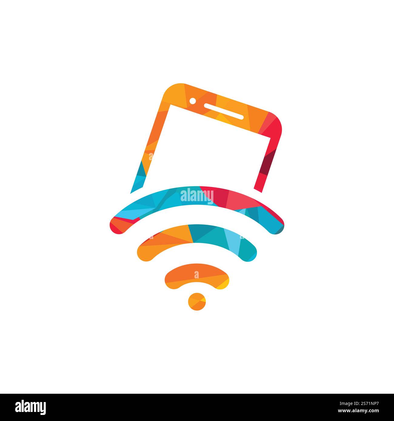 Wifi internet and mobile logo design. Mobile WiFi sharing symbol ...