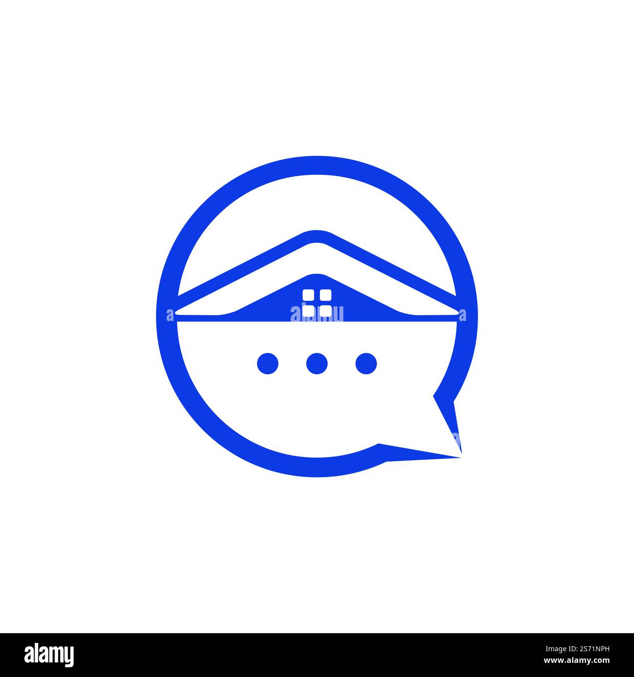 Chat home vector logo design. Online chat house vector logo design ...