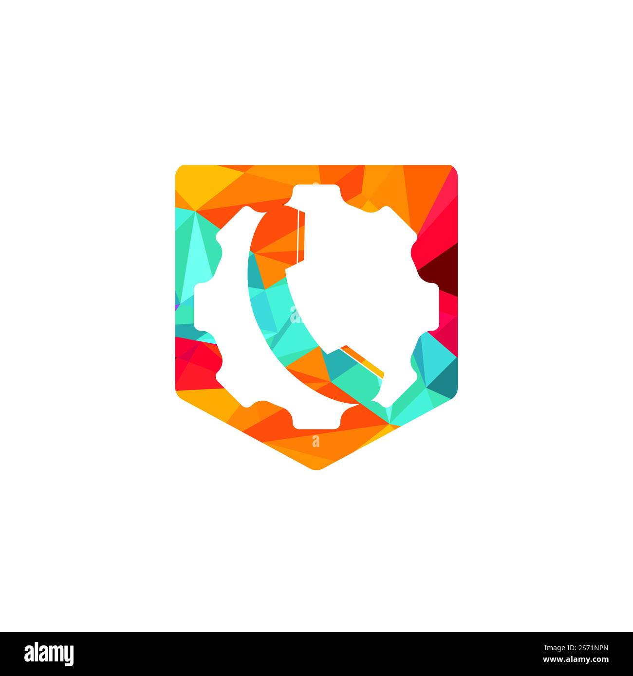 Gear Phone Call Logo Template Design Stock Vector Image & Art - Alamy