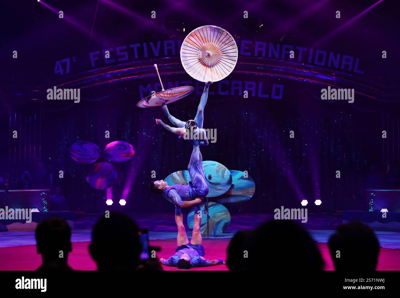 Monte Carlo. 17th Jan, 2025. Performers from the acrobatic troupe of ...