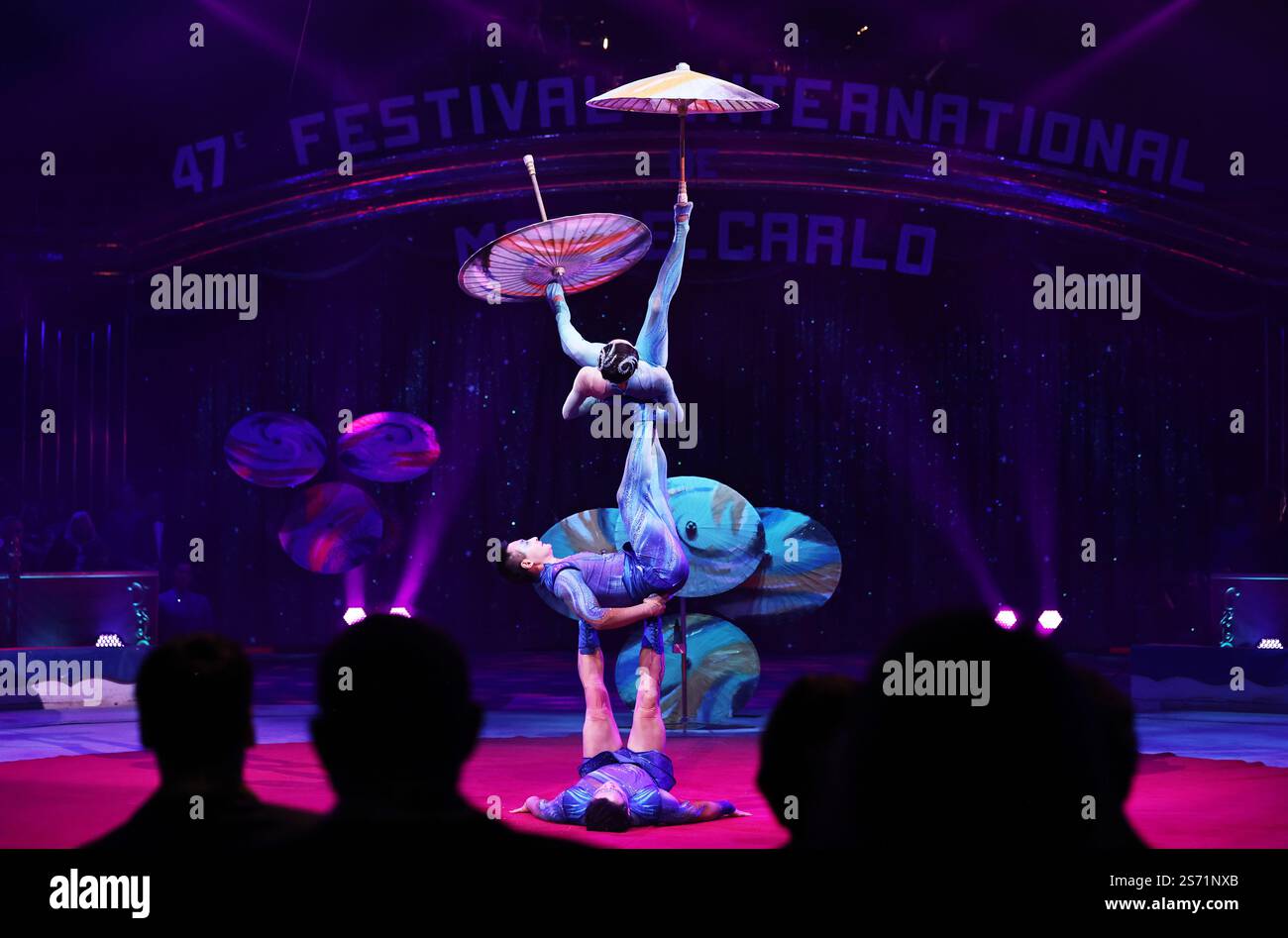 Monte Carlo. 17th Jan, 2025. Performers from the acrobatic troupe of ...