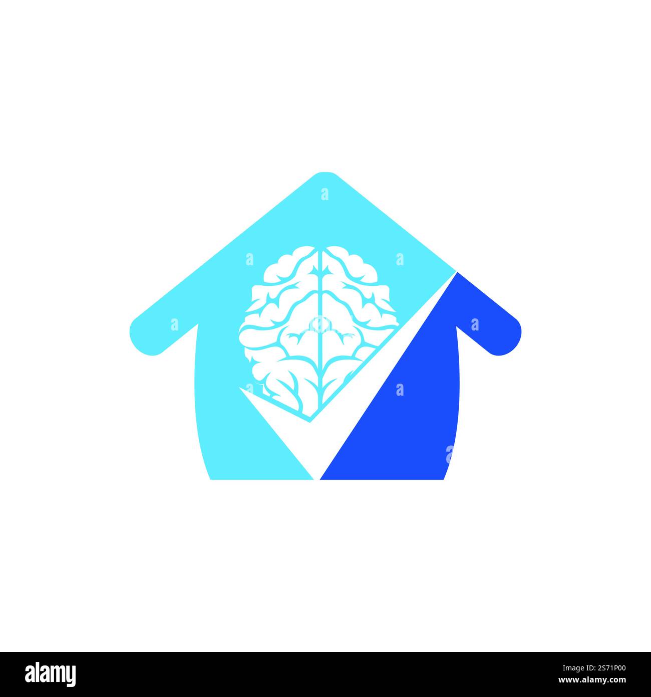 Brain check vector logo design. Brain and tick icon logo Stock Vector ...
