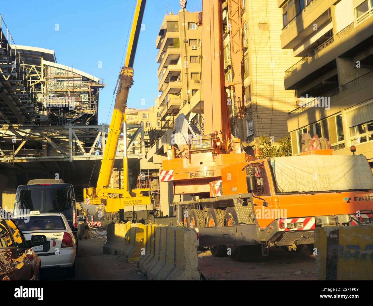 Cairo, Egypt, January 13 2025: monorail station site that is under ...