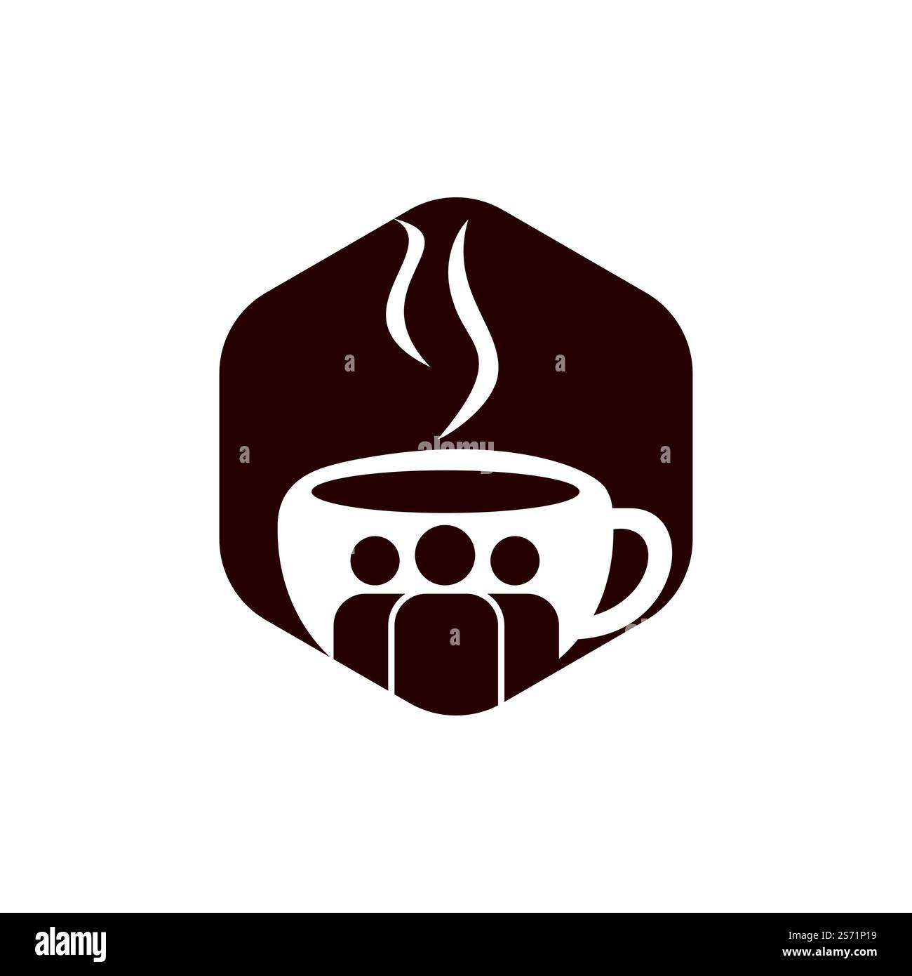 Coffee people vector logo design. Cafe or restaurant symbol Stock ...