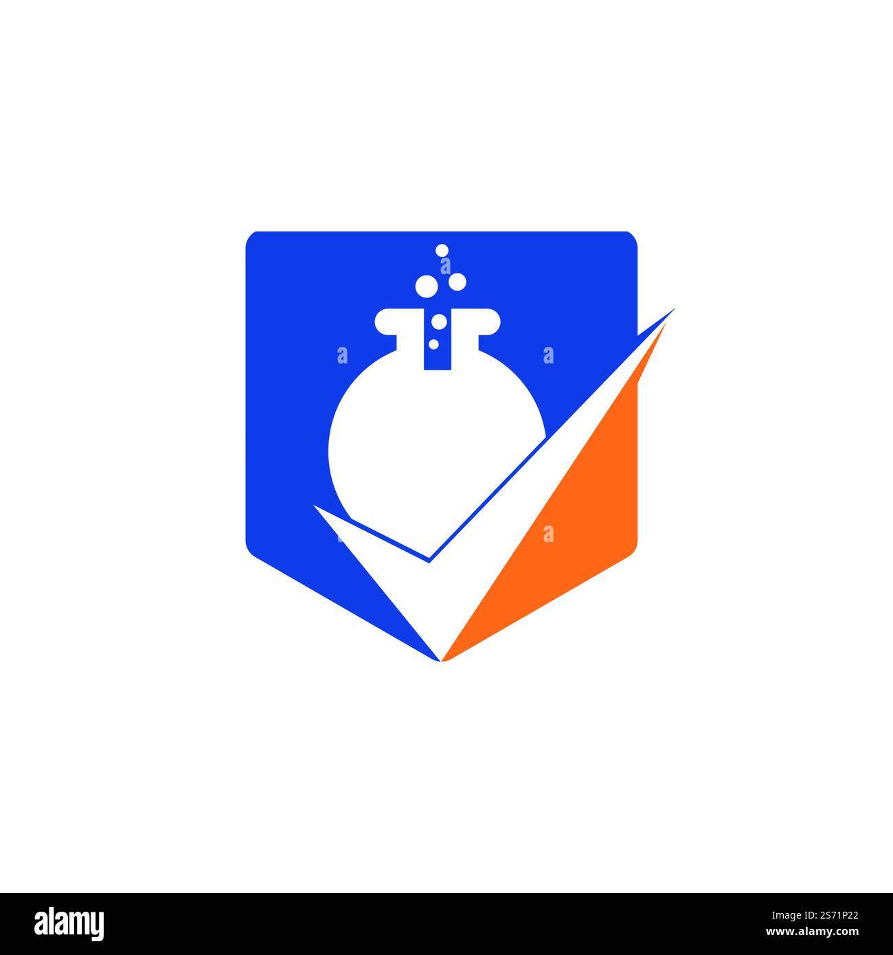 Lab Check vector logo design. Lab check verified logo vector icon ...