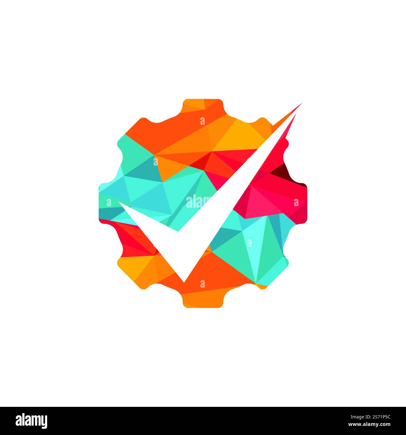 Check gear vector logo design. Checking logo concept design Stock ...