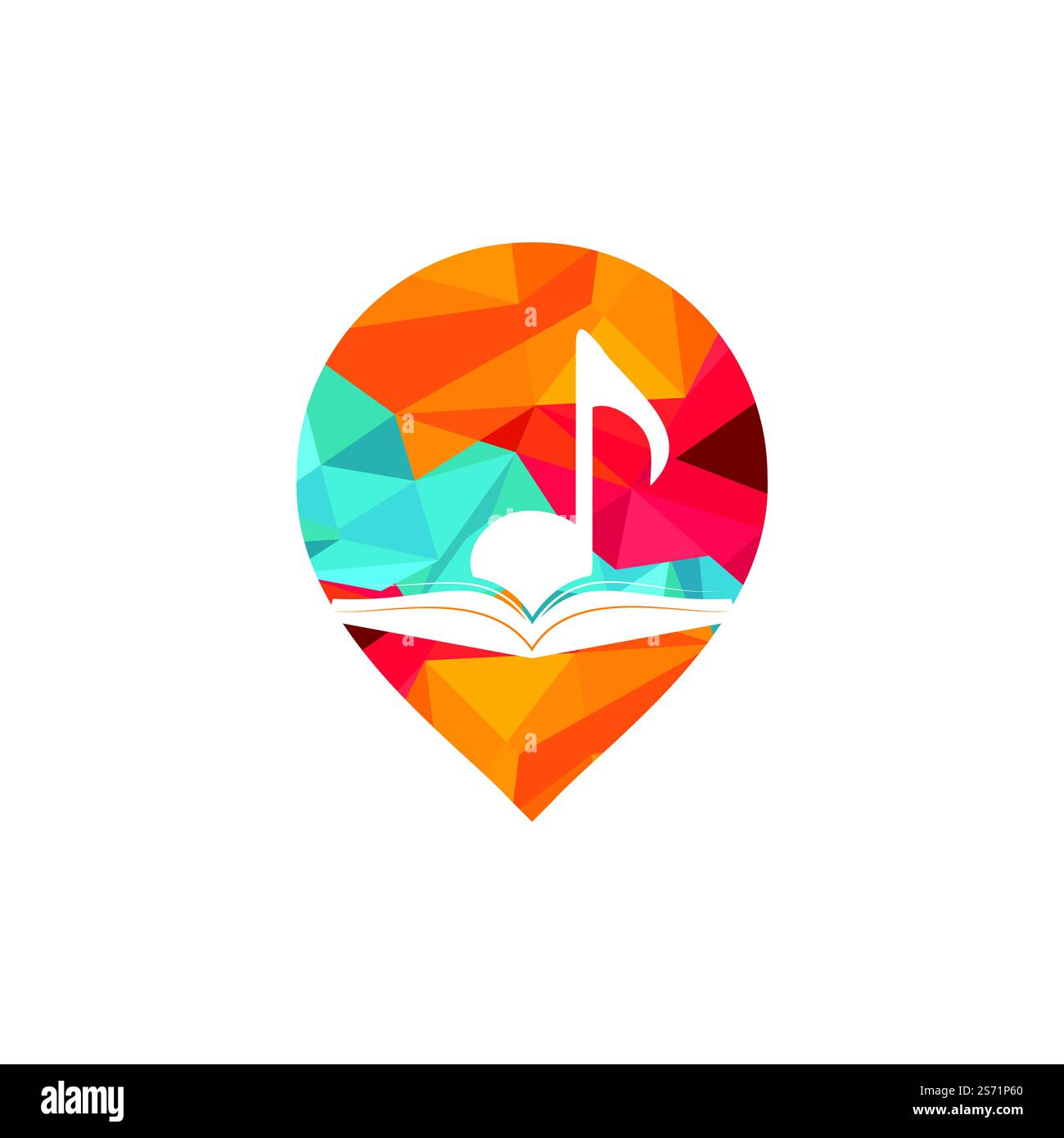 Music book vector logo design. Book and music note icon design Stock ...