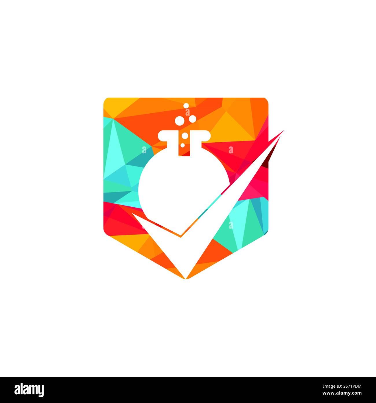 Lab Check vector logo design. Lab check verified logo vector icon ...