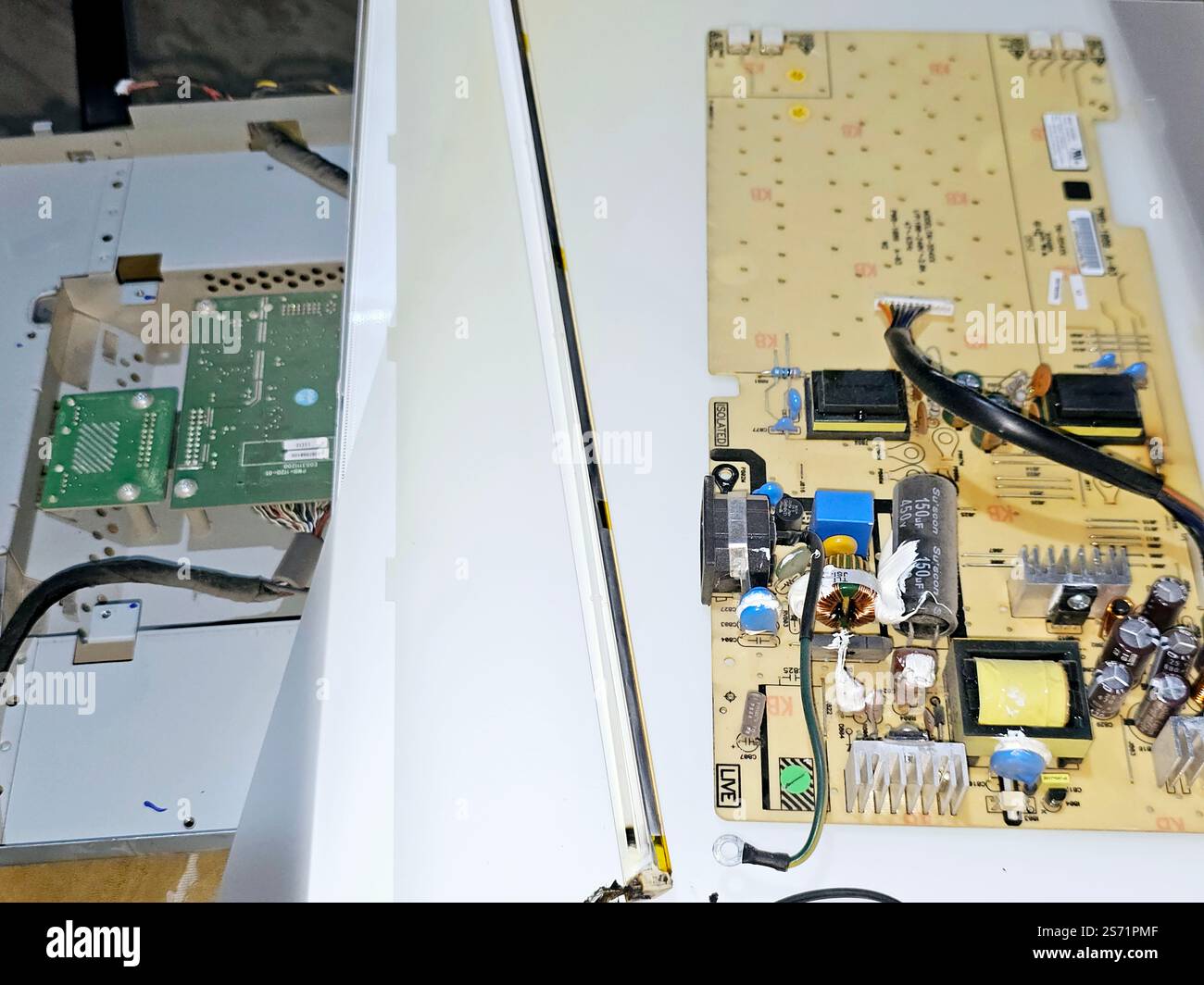 Cairo, Egypt, January 13 2025: Maintenance of a liquid-crystal display ...