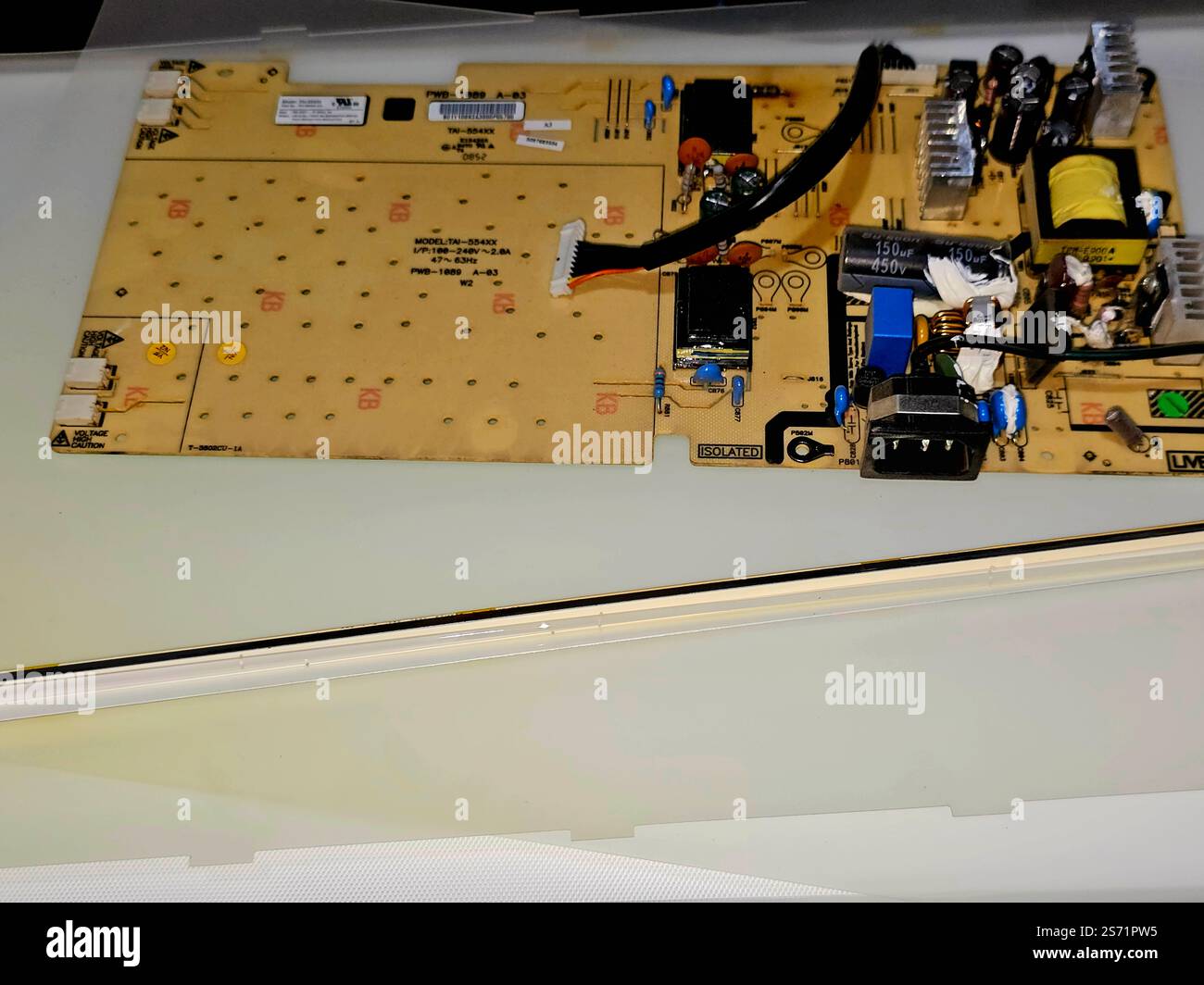 Cairo, Egypt, January 13 2025: Maintenance of a liquid-crystal display ...
