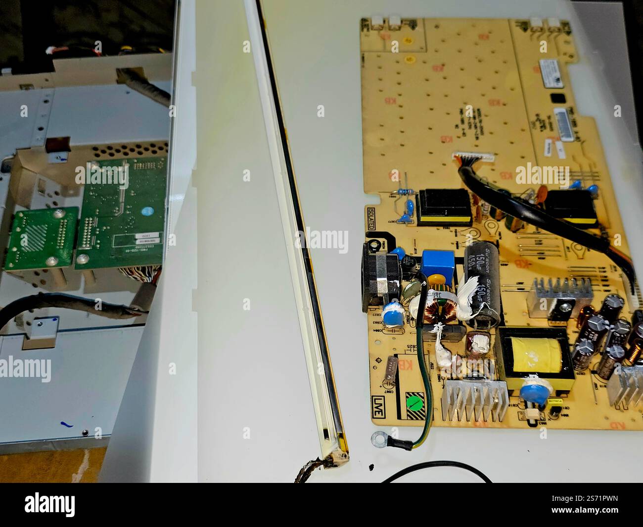 Cairo, Egypt, January 13 2025: Maintenance of a liquid-crystal display ...
