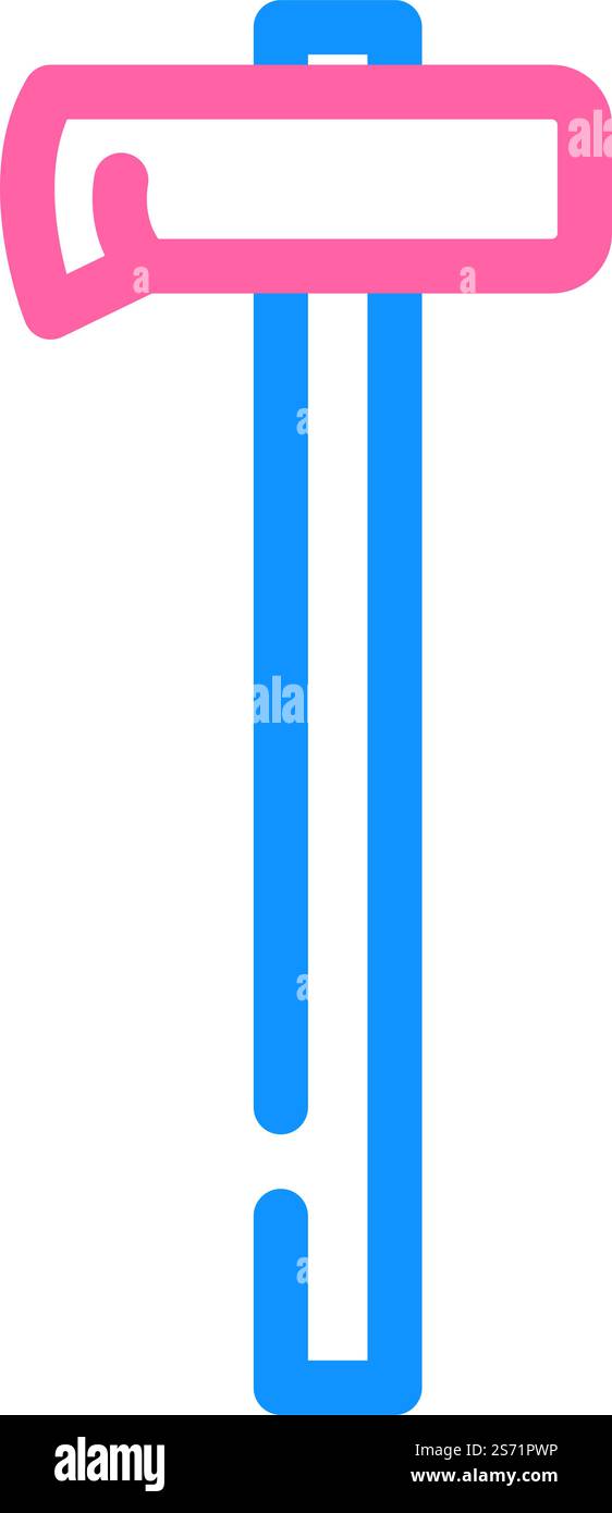 splitting maul hatchet color icon vector. splitting maul hatchet sign ...