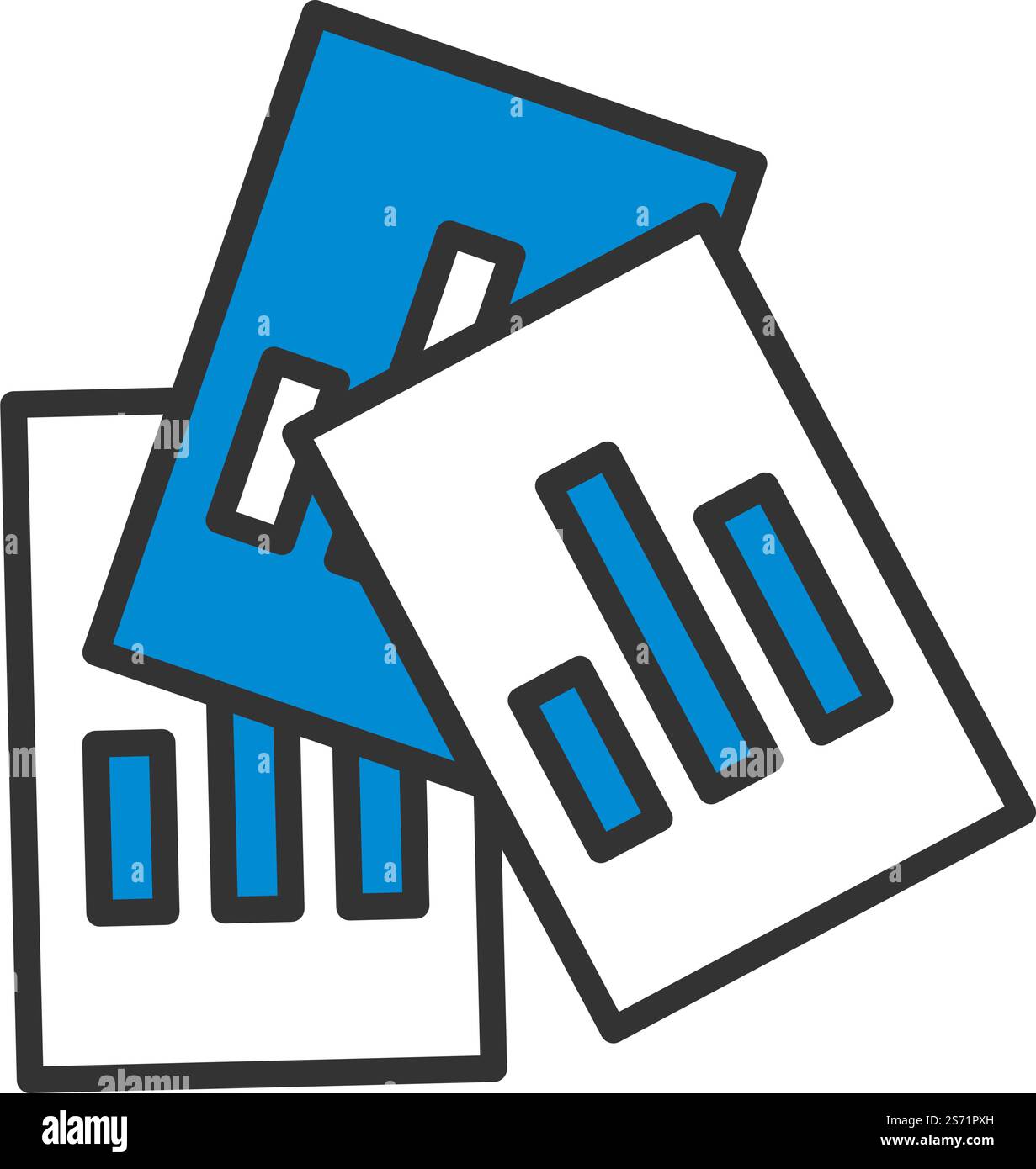 Analytics Sheets Icon. Editable Bold Outline With Color Fill Design ...