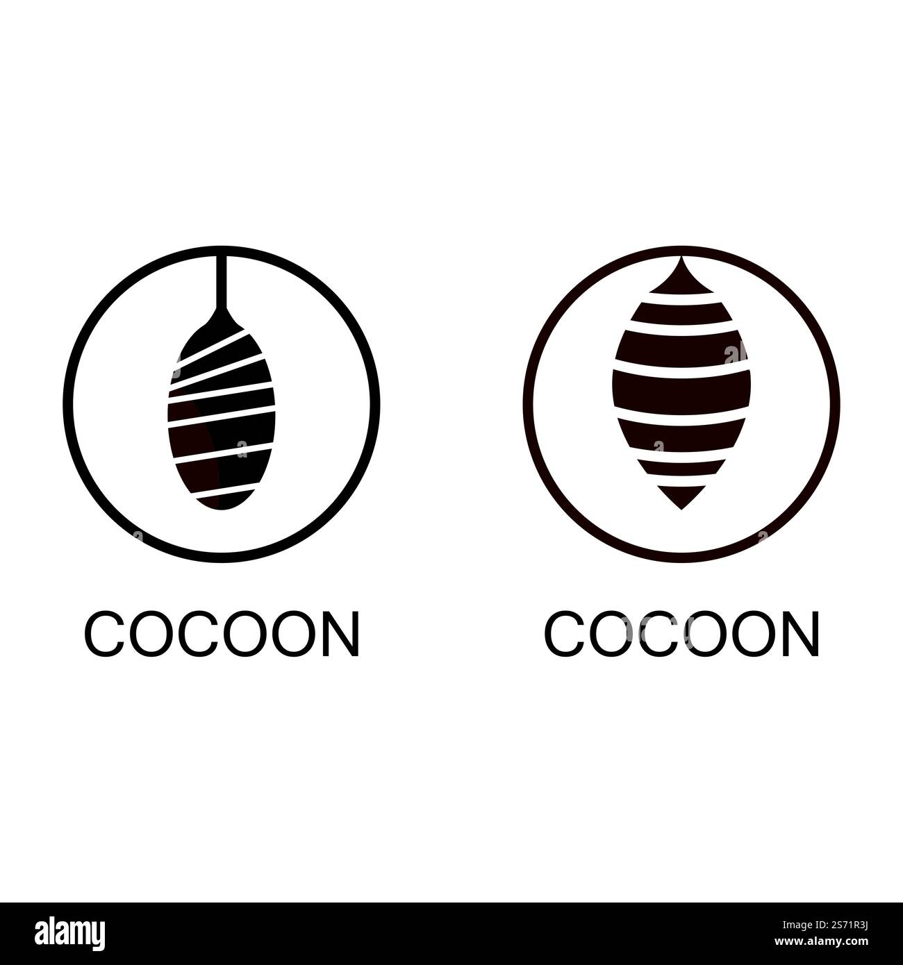Cocoon illustration logo vector design Stock Vector Image & Art - Alamy