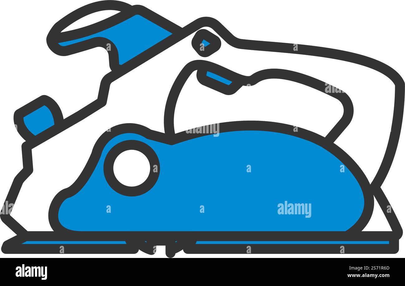 Electric Planer Icon. Editable Bold Outline With Color Fill Design ...