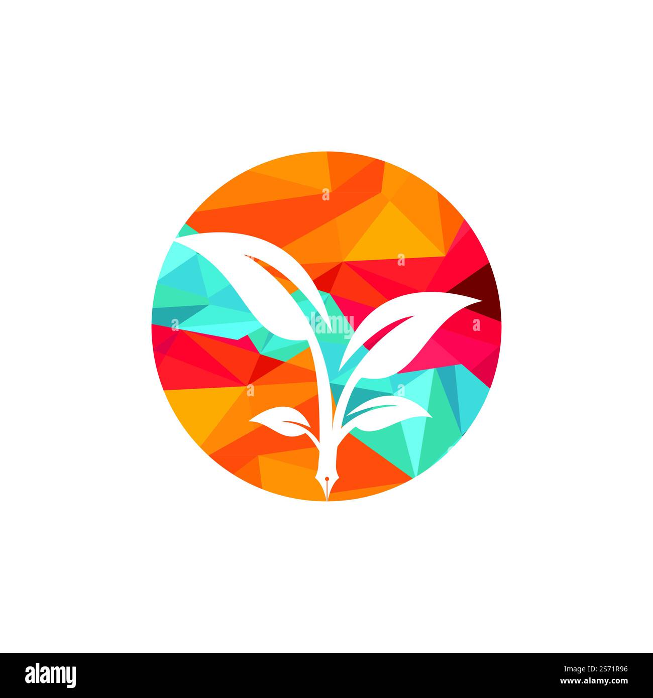 Tree pen vector logo design template. Writer and nature logo concept ...