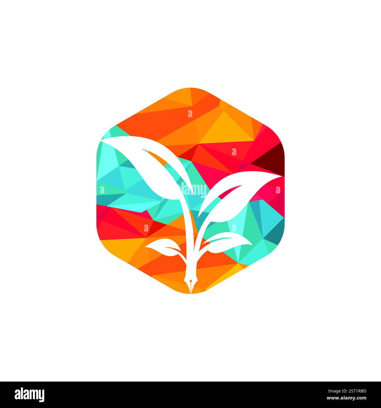 Tree pen vector logo design template. Writer and nature logo concept ...