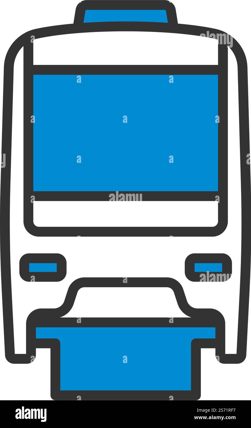 Monorail Icon. Editable Bold Outline With Color Fill Design. Vector ...