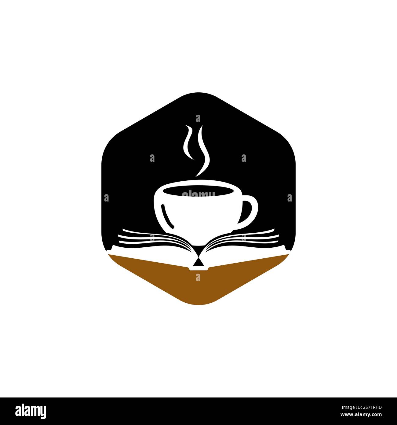 Coffee book vector logo design. Tea Book Store Iconic Logo Stock Vector ...
