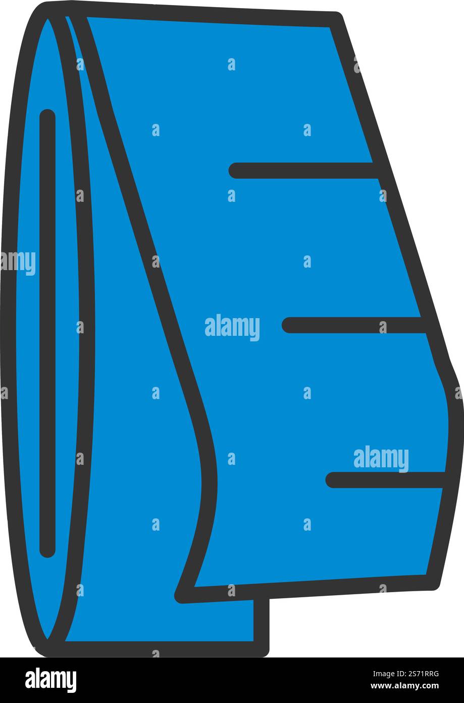 Tailor Measure Tape Icon. Editable Bold Outline With Color Fill Design ...