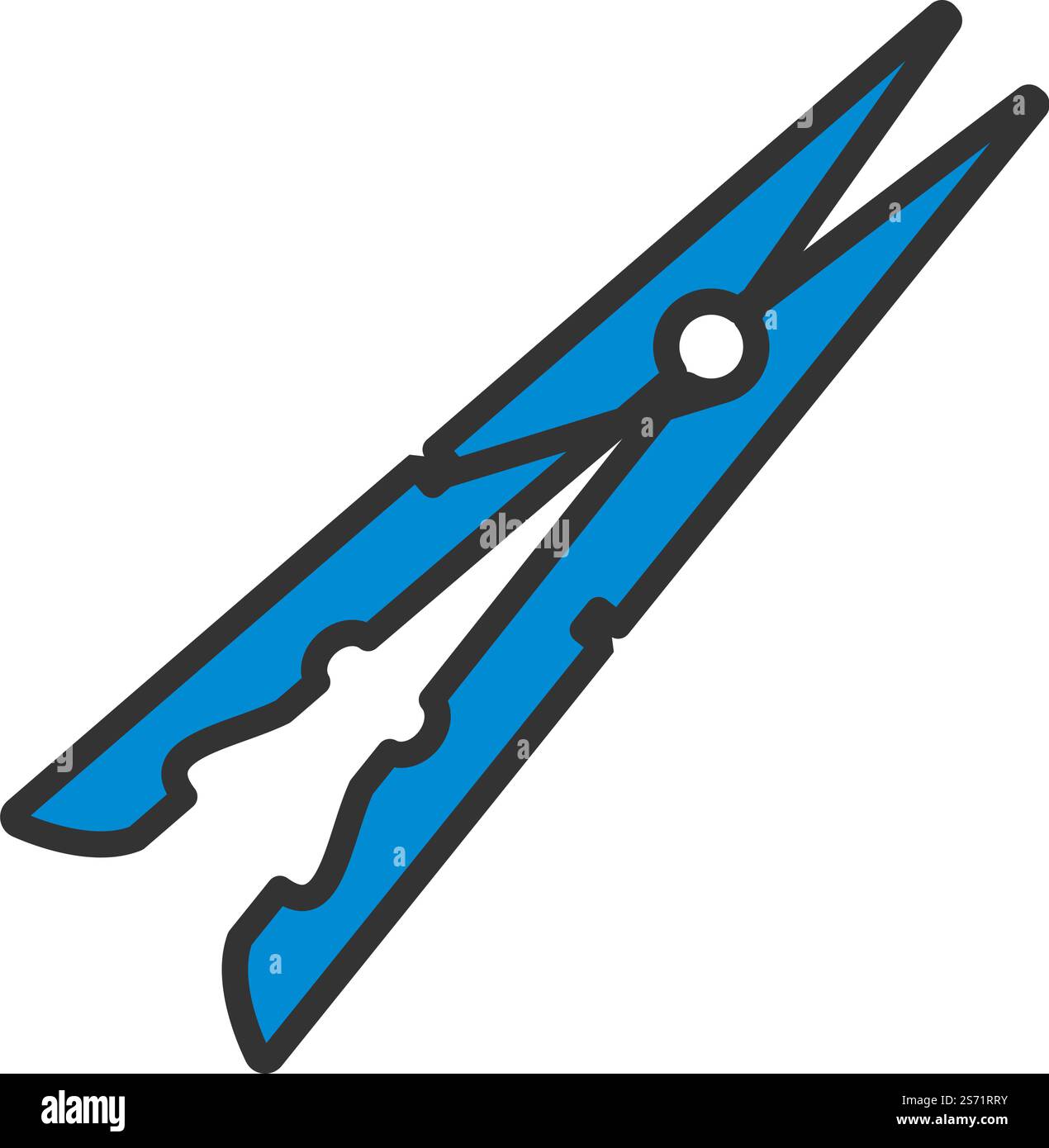 Cloth Peg Icon. Editable Bold Outline With Color Fill Design. Vector ...