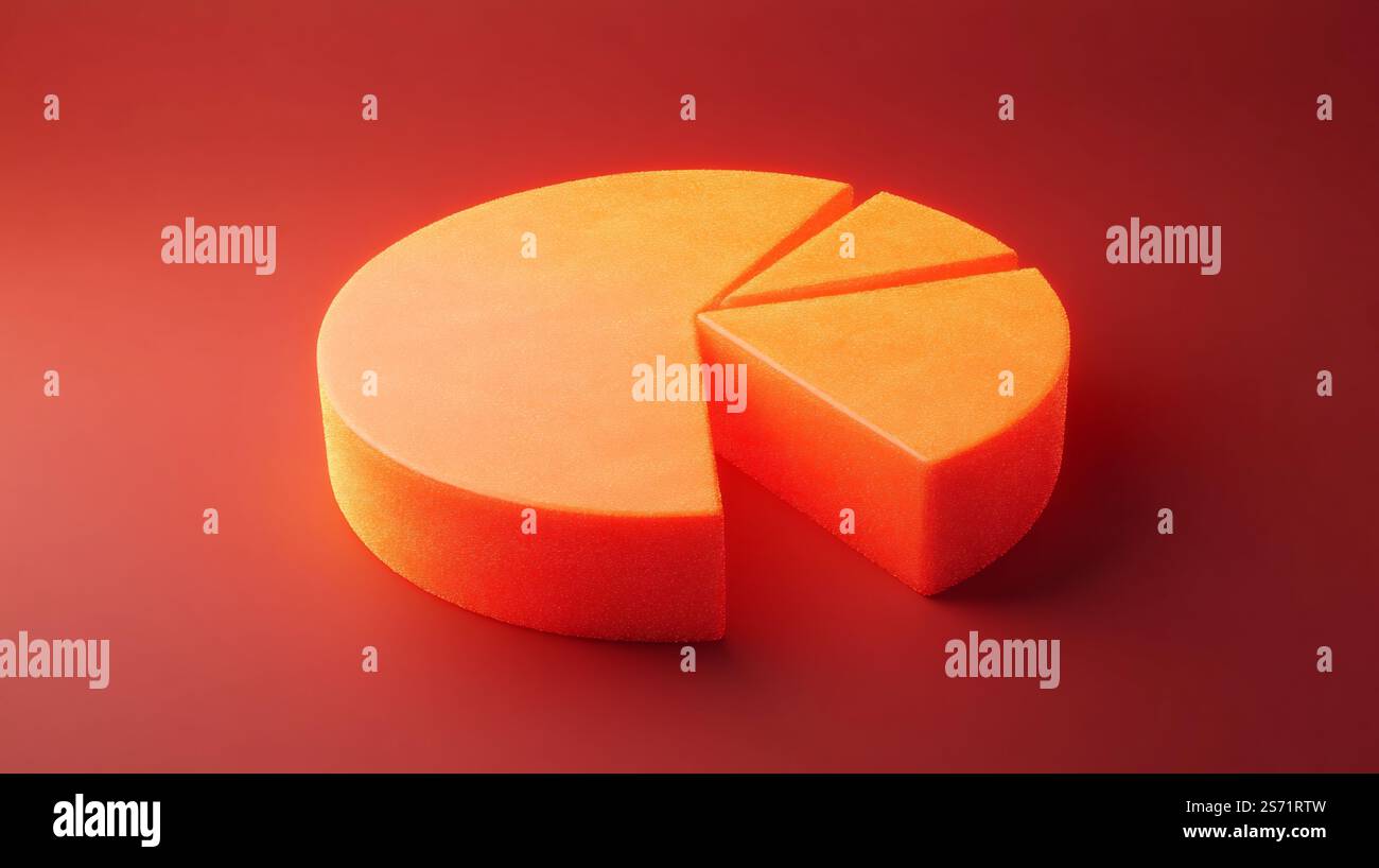 Clean and Vibrant 3D Pie Chart Design Effectively Visualizing Data ...