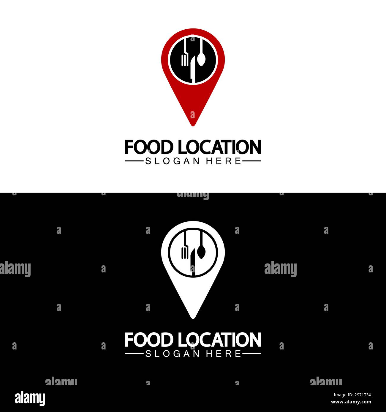 Food Location Logo Design Template Stock Vector Image & Art - Alamy